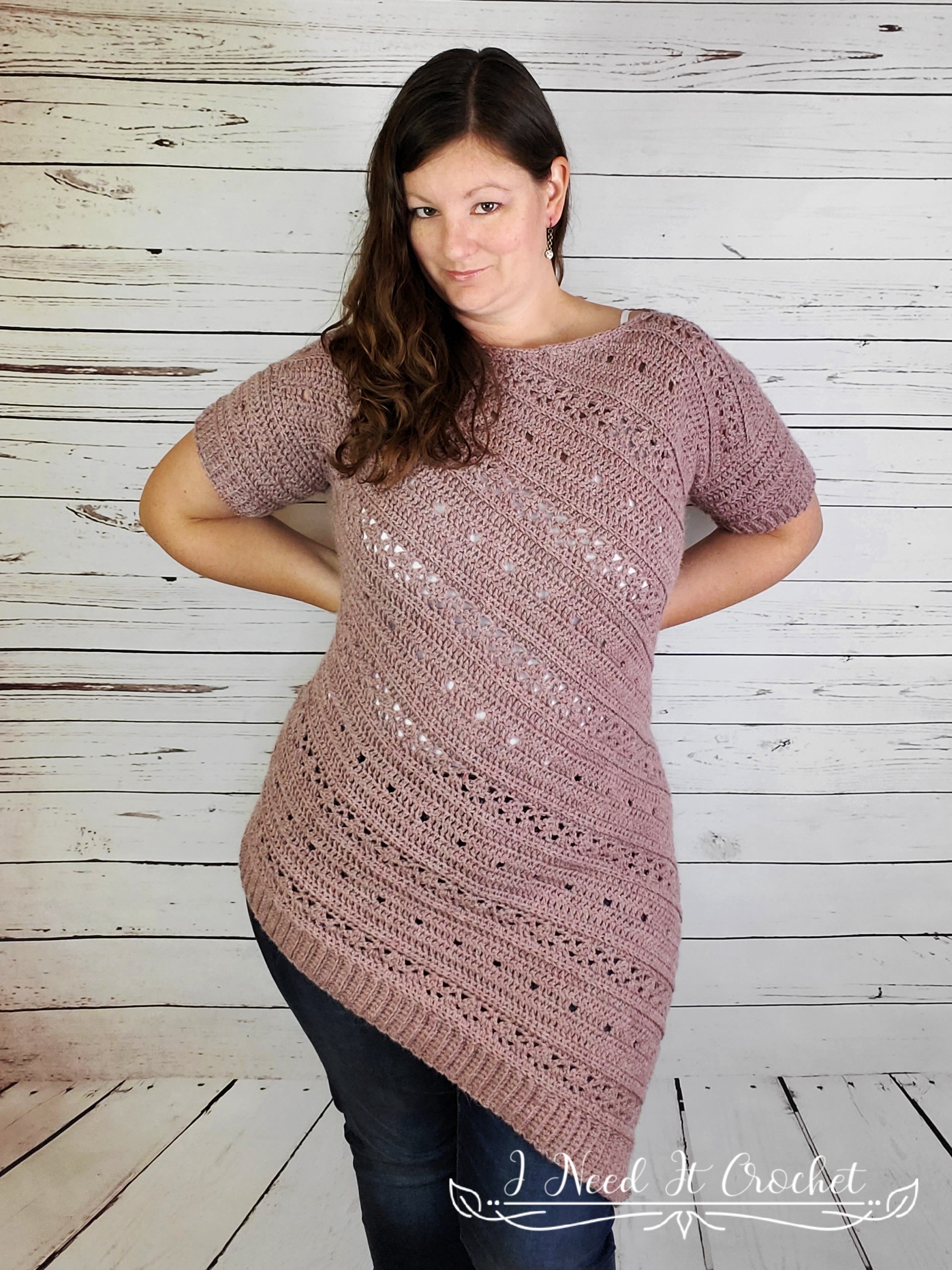 Tilted Tunic Free Crochet Pattern