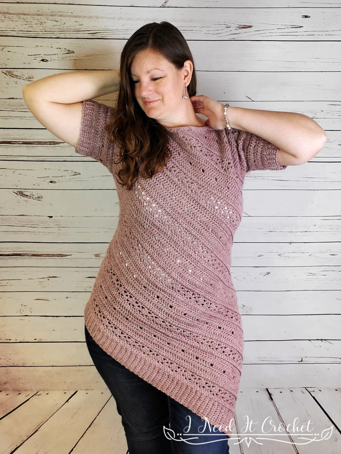 Tilted Tunic Free Crochet Pattern