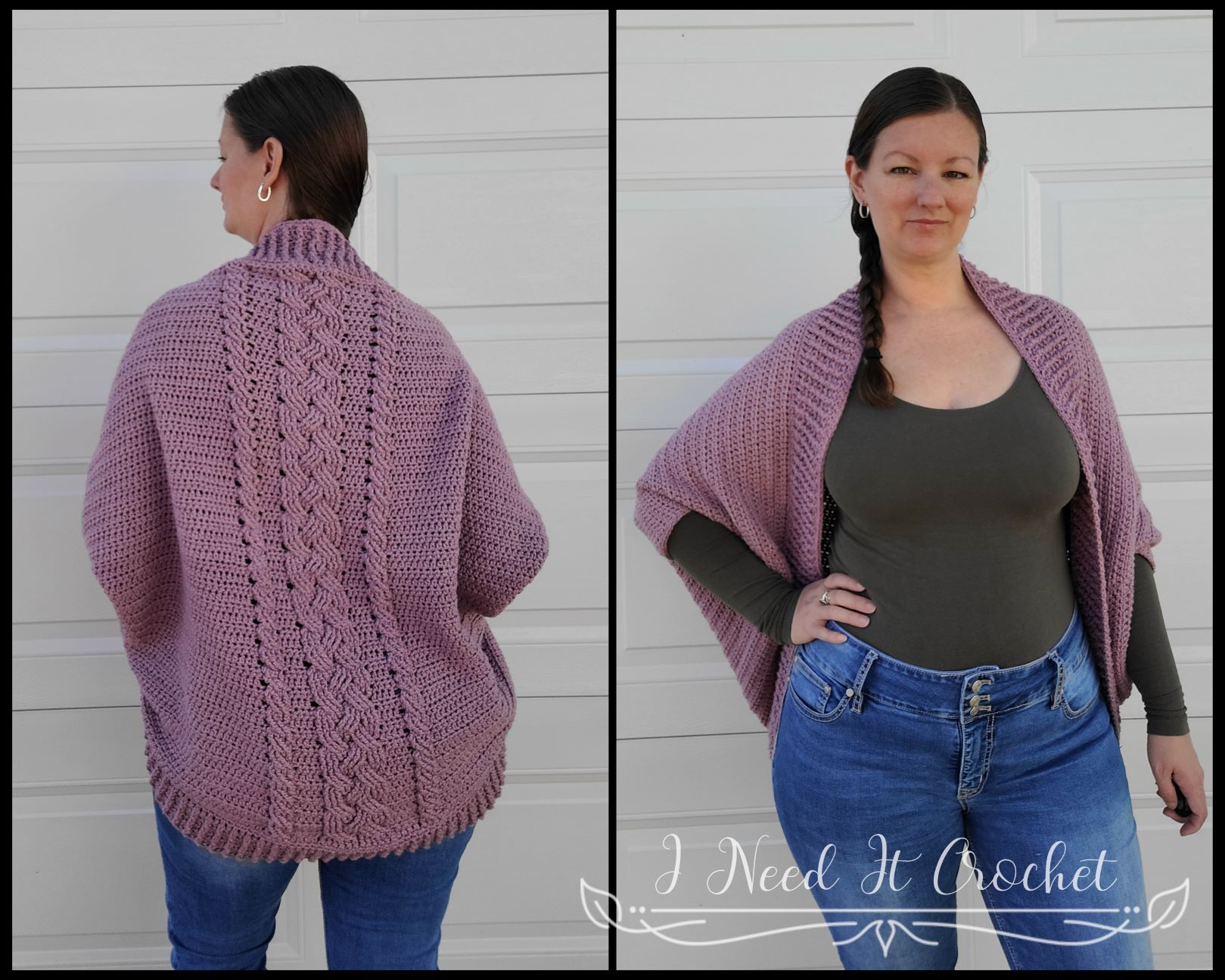Free Crochet Shrug Pattern - Cozy Cabled · I Need It Crochet Designs