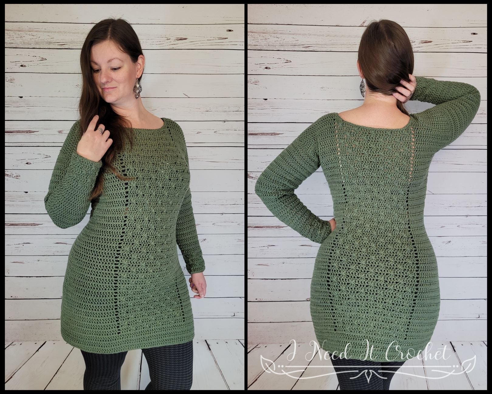 Double Cross Sweater Dress - Free Crochet Pattern · I Need It Crochet ...