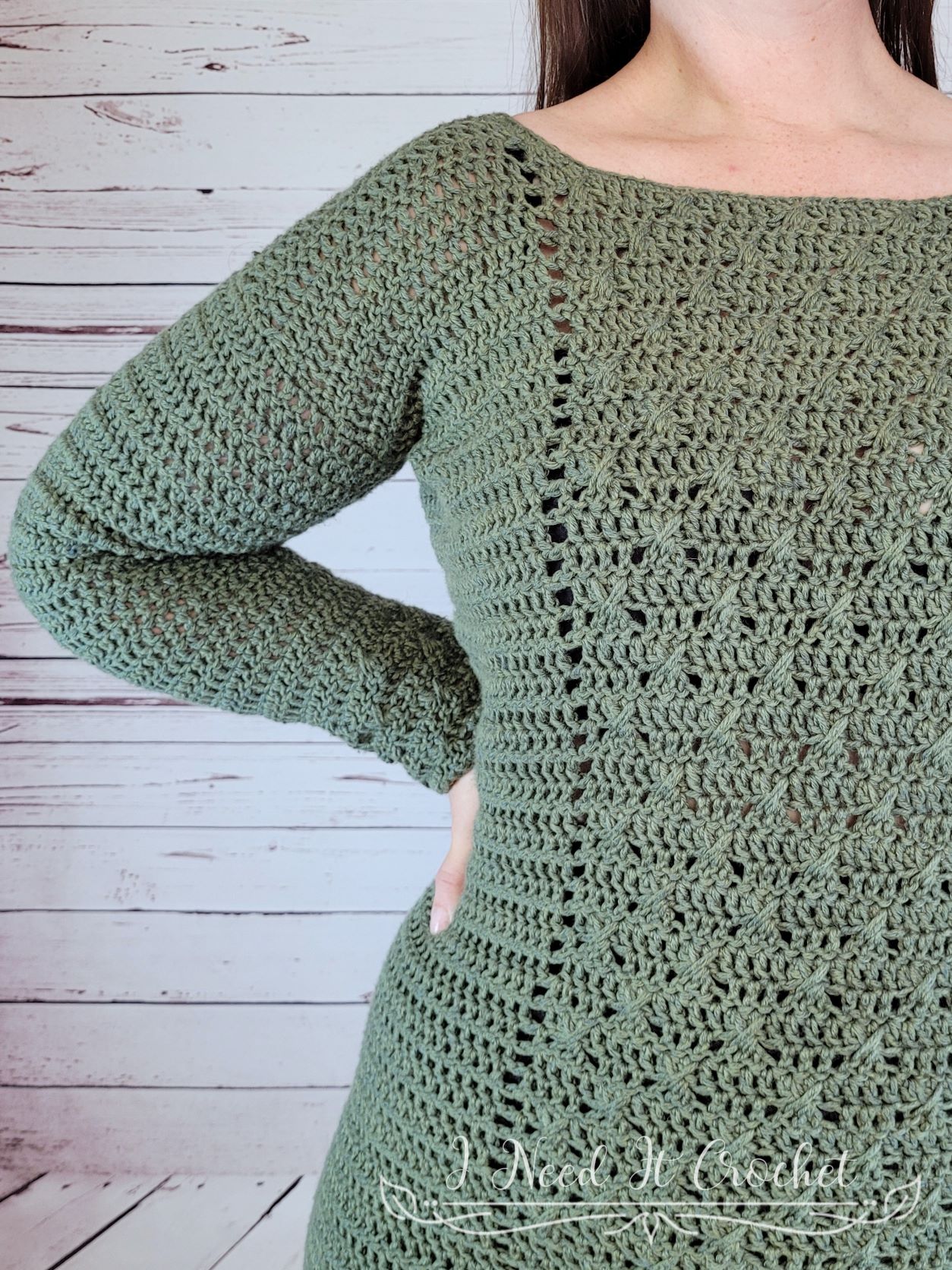 Double Cross Sweater Dress - Free Crochet Pattern · I Need It Crochet ...