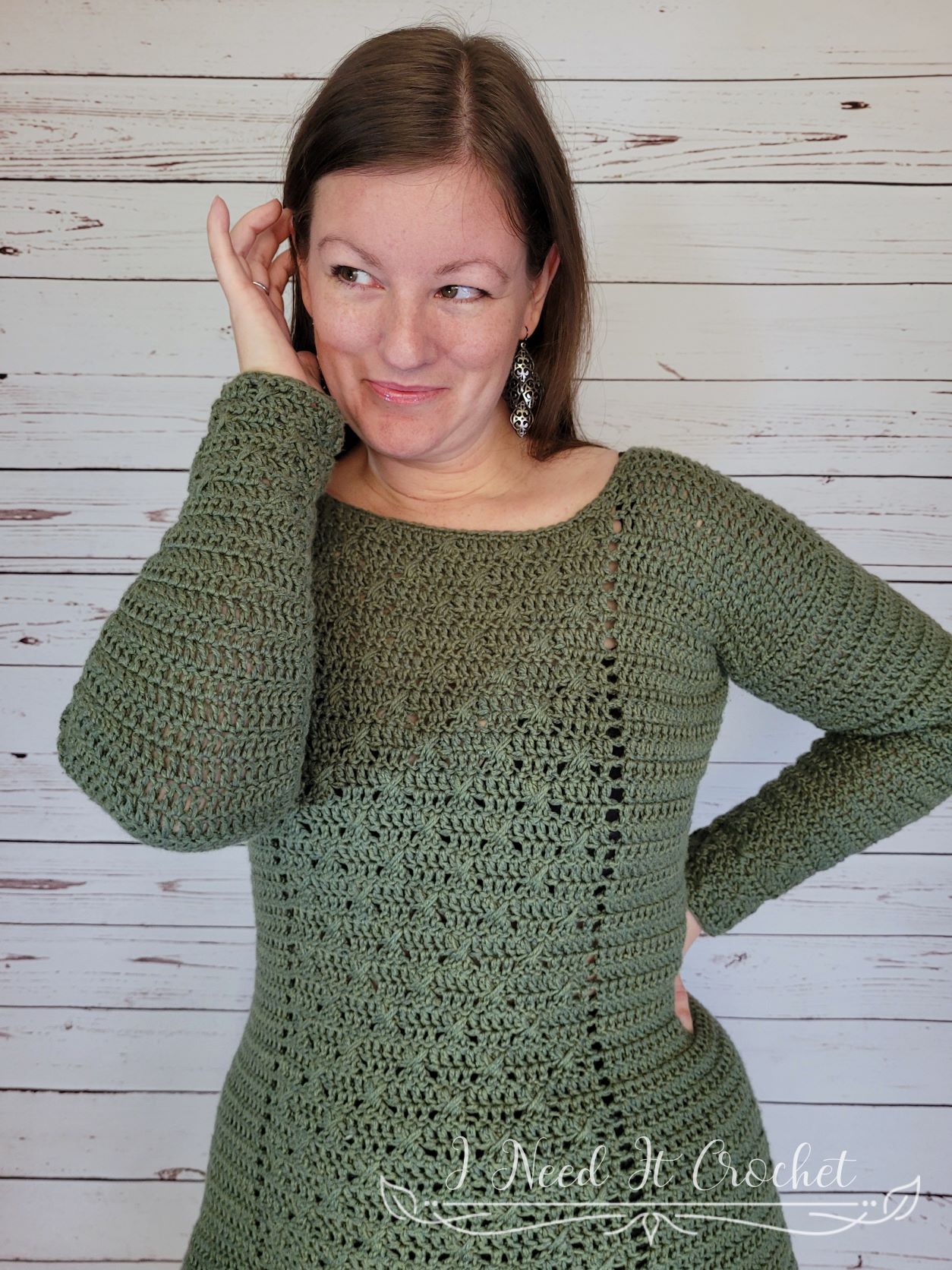 Double Cross Sweater Dress - Free Crochet Pattern · I Need It Crochet ...