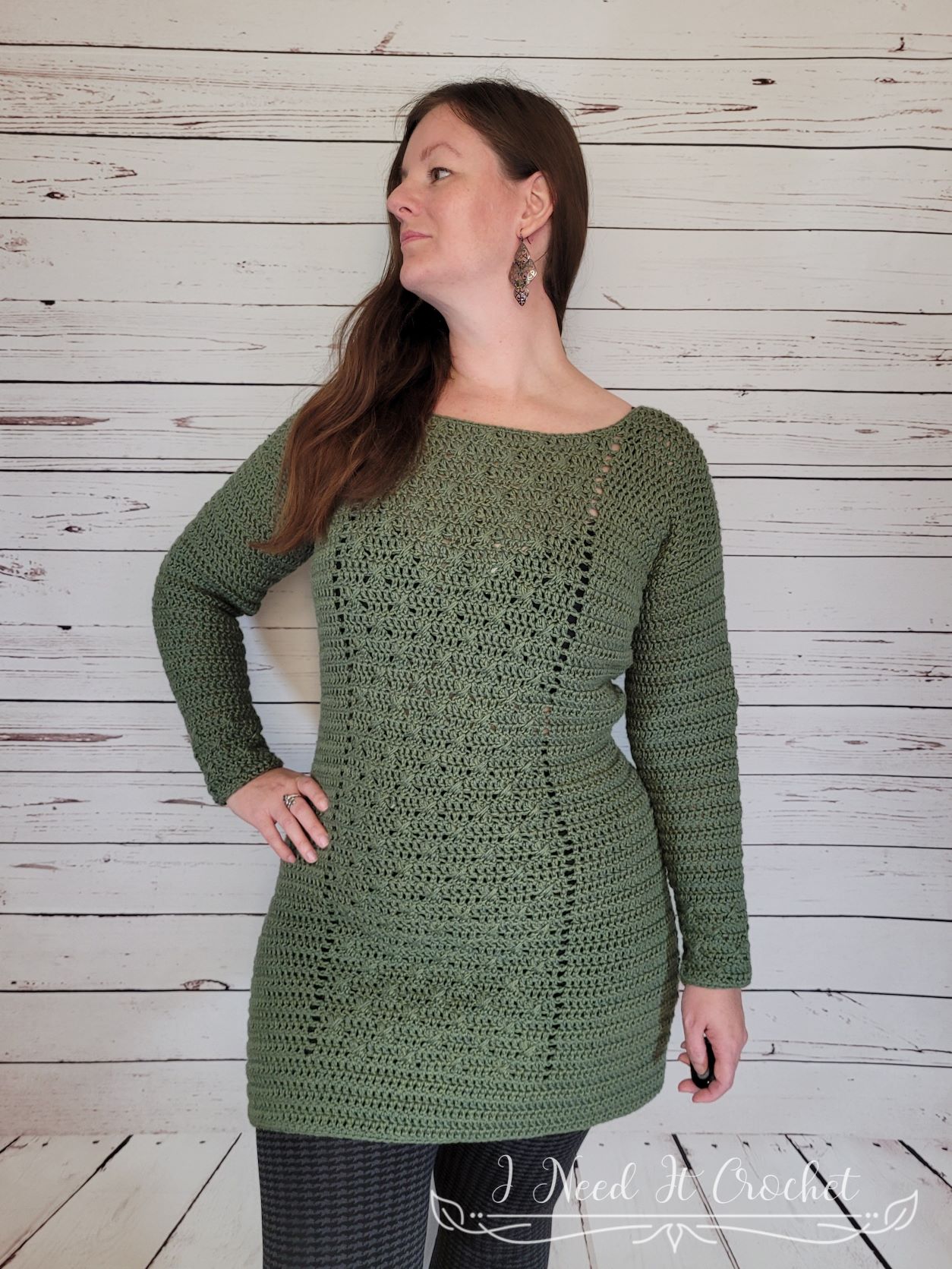 Double Cross Sweater Dress - Free Crochet Pattern · I Need It Crochet ...