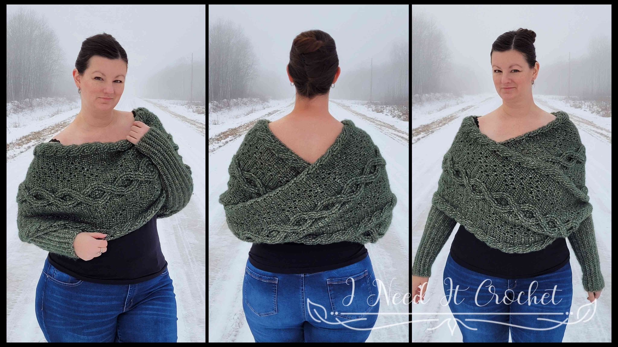Scarf With Sleeves - Morgaine Sweater Scarf Free Crochet Pattern · I Need It Crochet Designs